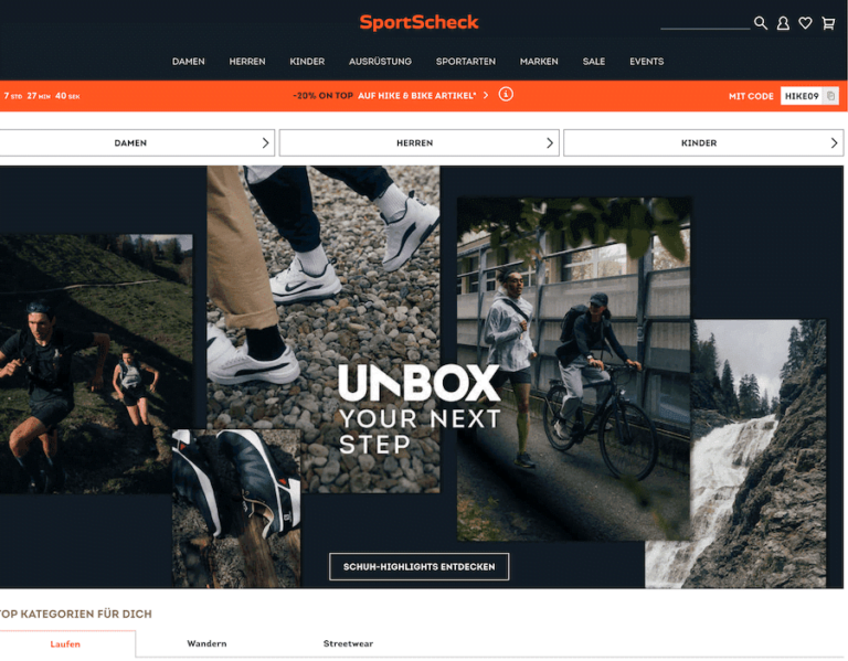 Sportscheck Schweiz online Shop - Schweiz-Versand.ch